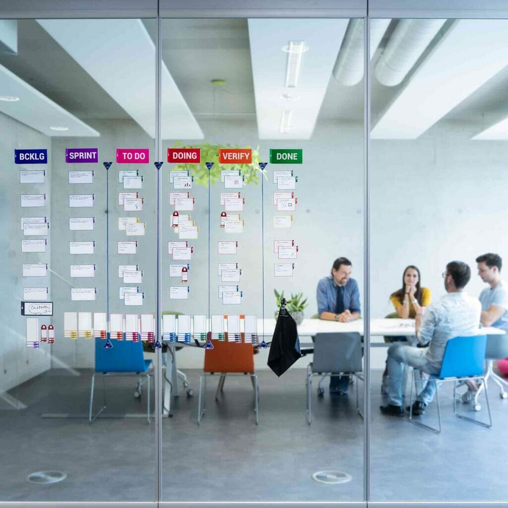 Full scrum kanban board kit - nanocups for glass - PATboard - Shop now!