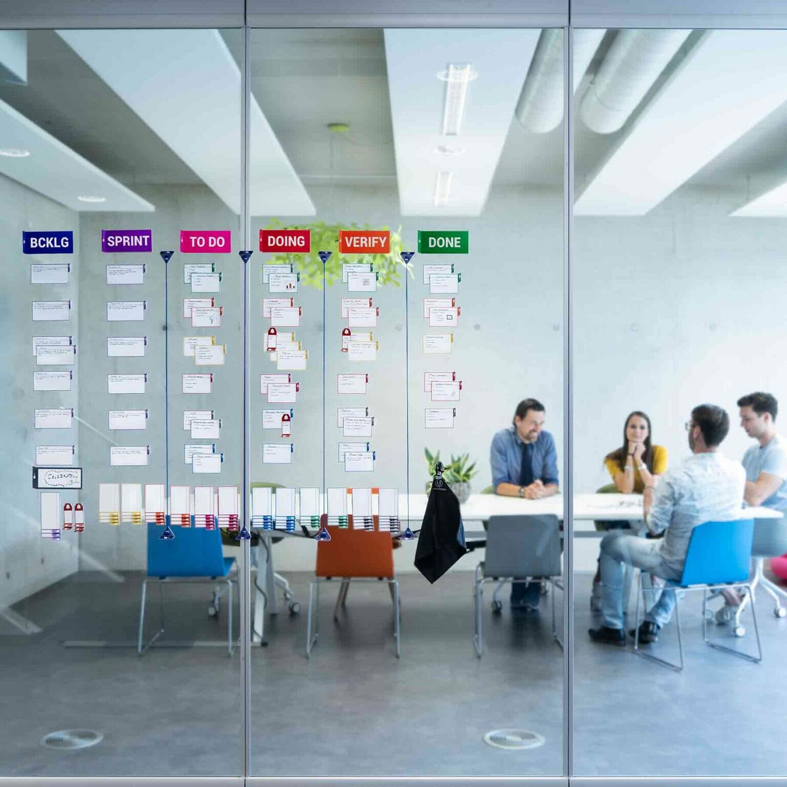 Full scrum kanban board kit - nanocups for glass - PATboard - Shop now!