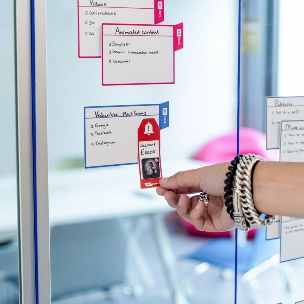 Impediment Cards scrum kanban - nanocups for glass - PATboard