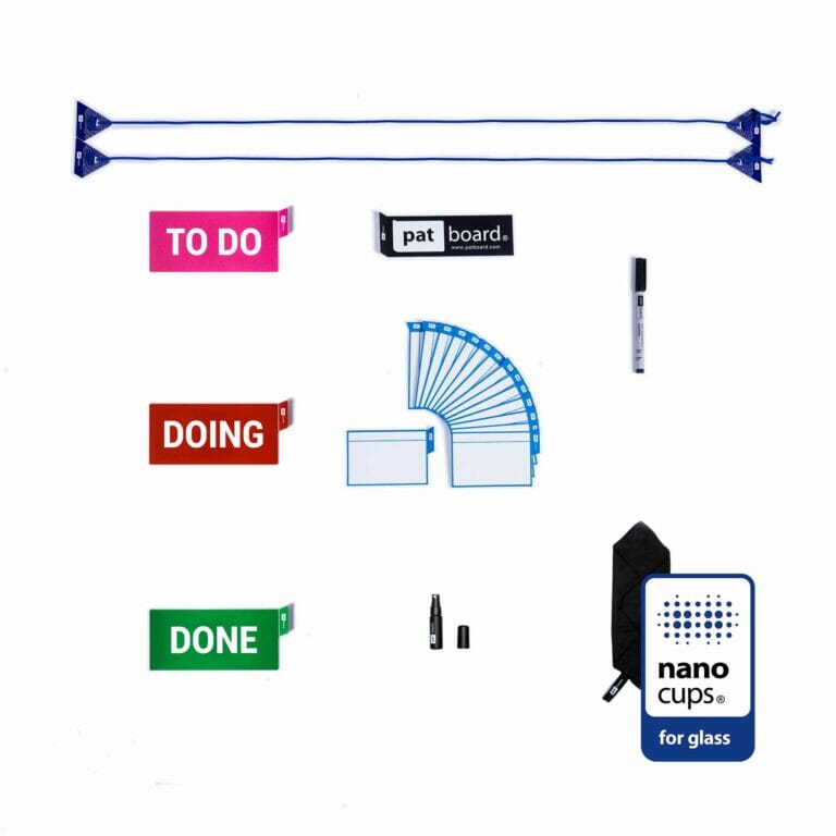 Home scrum kanban board kit - nanocups for glass - Shop now! - PATboard