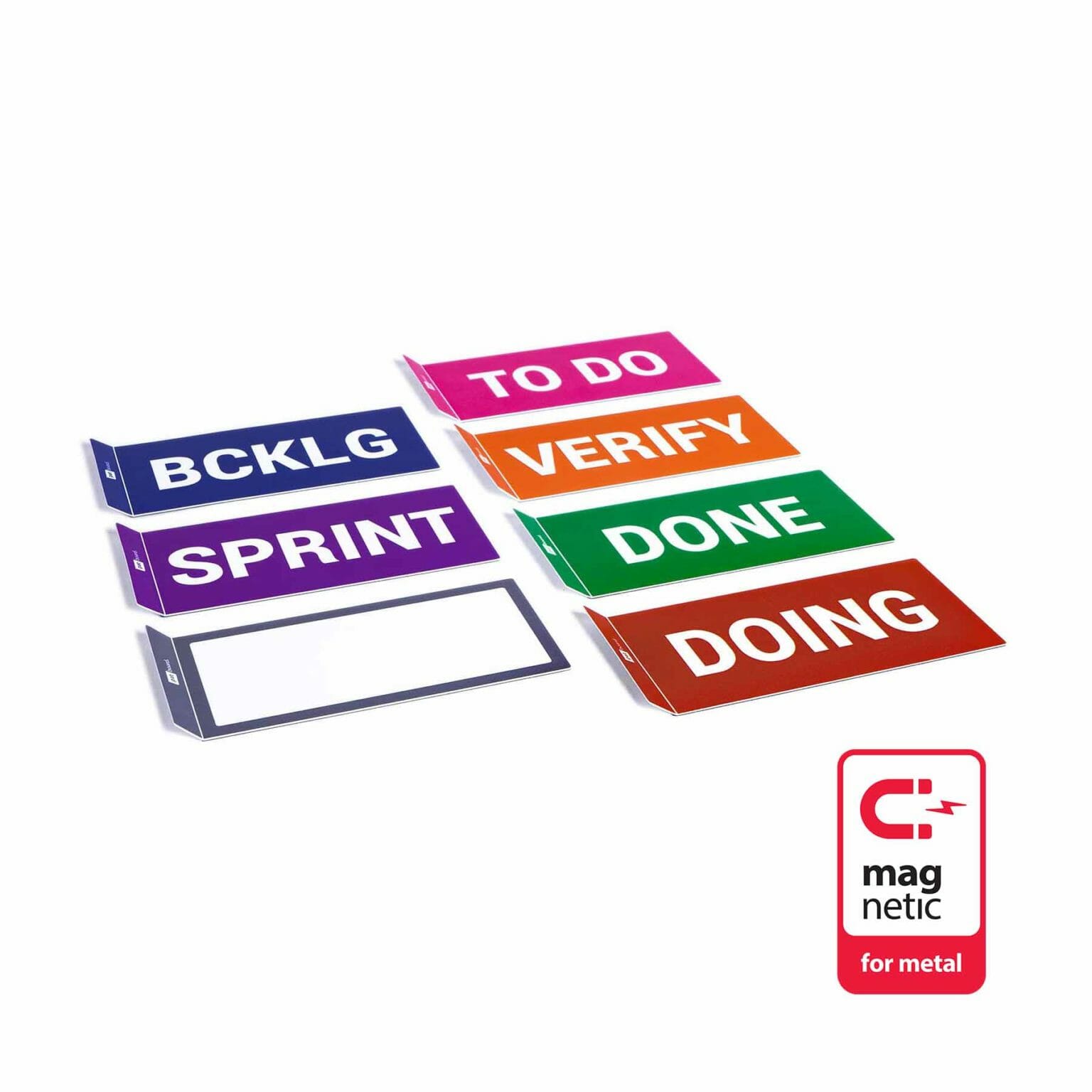 Scrum kanban magnets - Task Cards M (medium) - 12 colors - PATboard