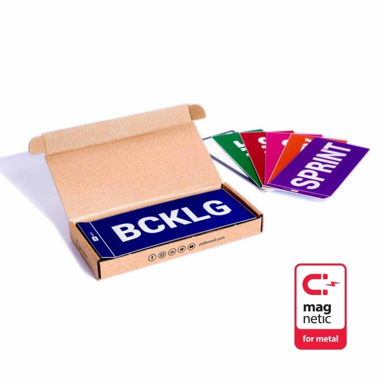 Scrum kanban magnets - Task Cards M (medium) - 12 colors - PATboard