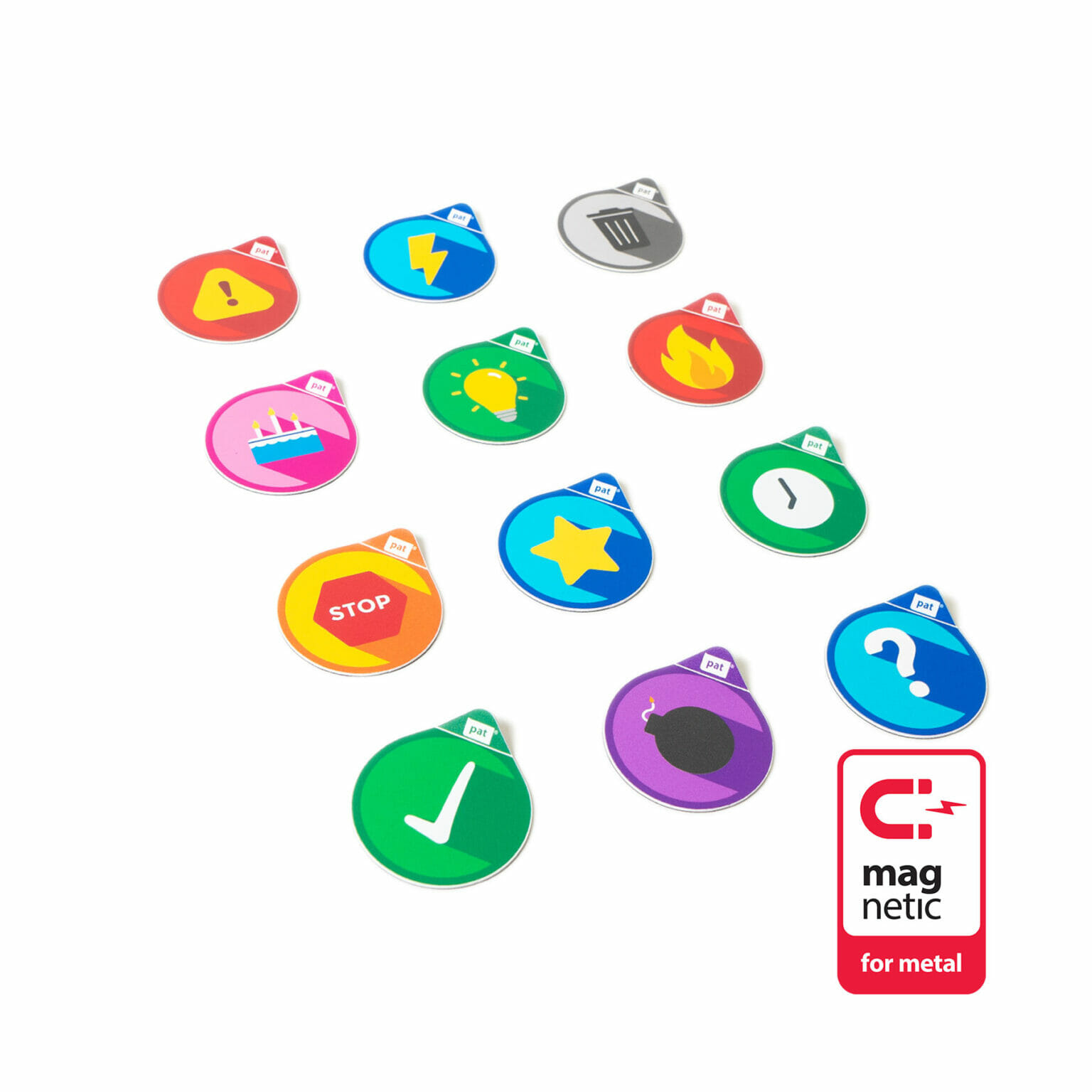 Lean magnets - 12 icons - PATboard