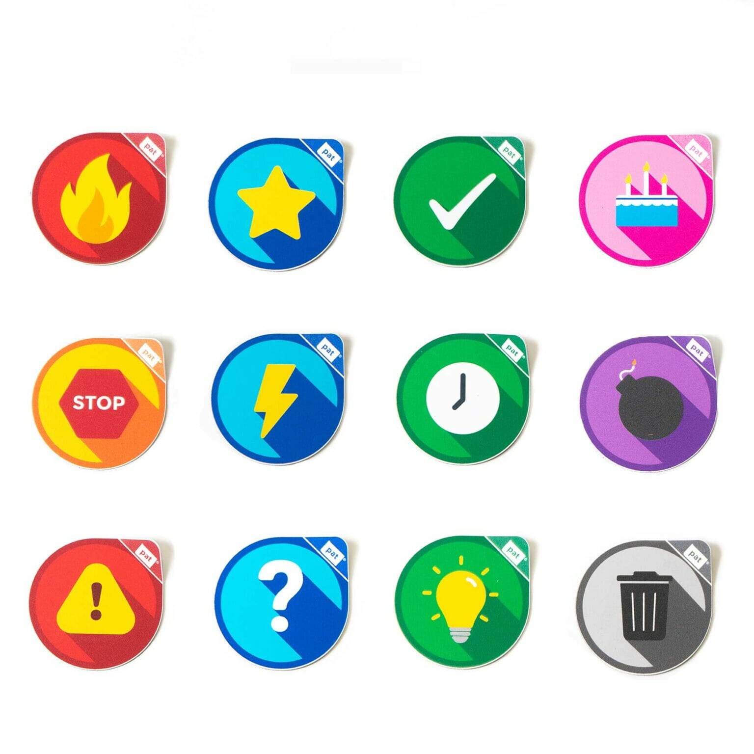 Lean magnets - 12 icons - PATboard