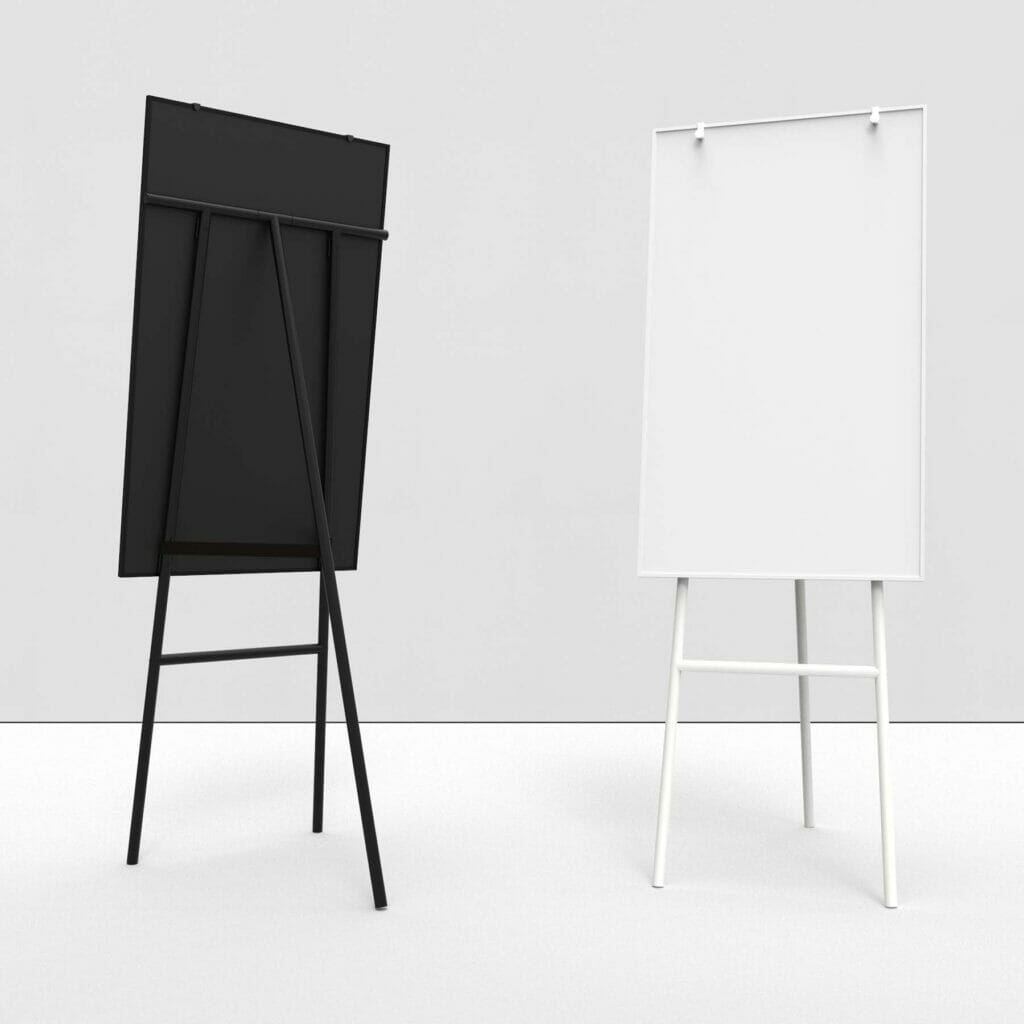 Lintex ONE flip chart easel | In black or white | Shop now! | PATboard