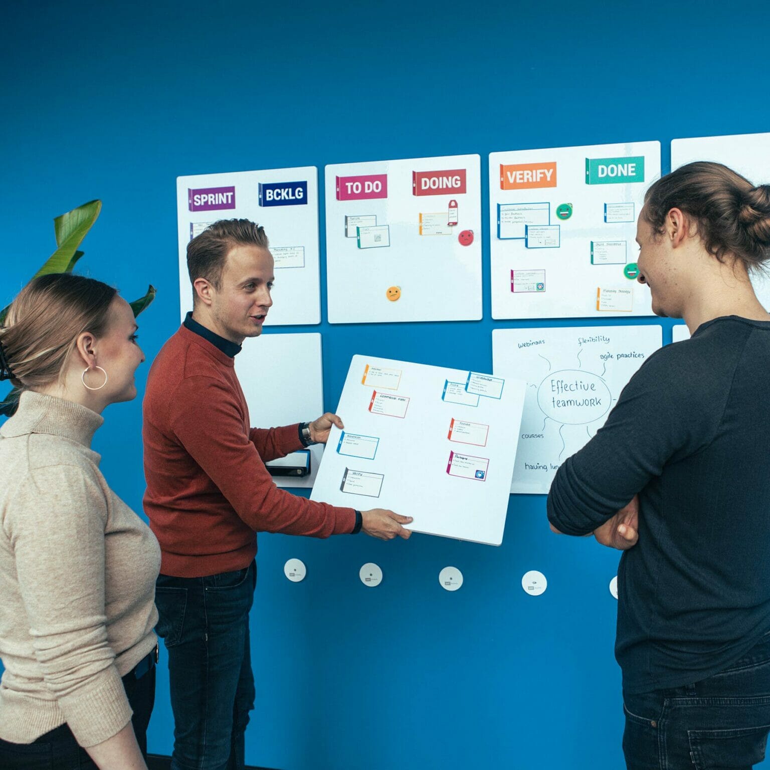 PATboard qridpanels - Set of 4, 50x50 | Modular whiteboard wall panels ...