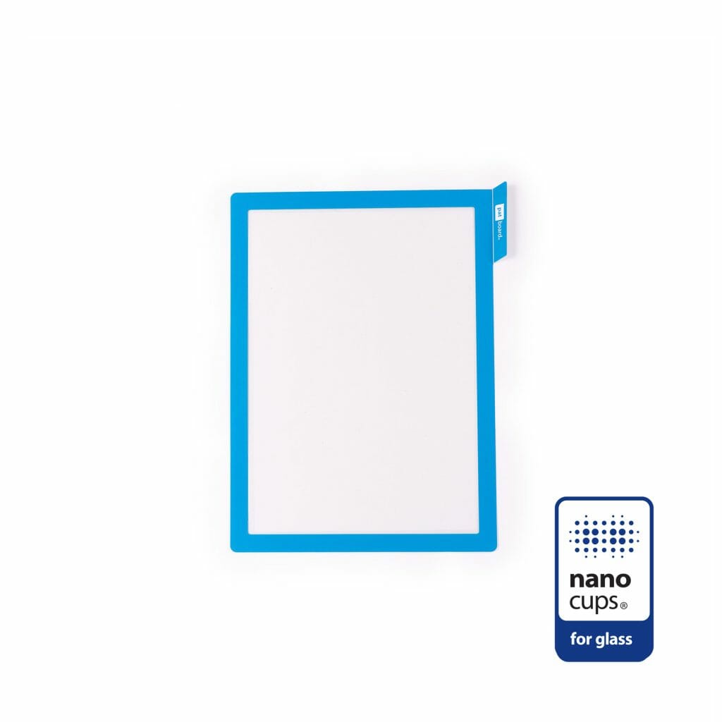 Document Holder A4 - blue - nanocups for glass - PATboard
